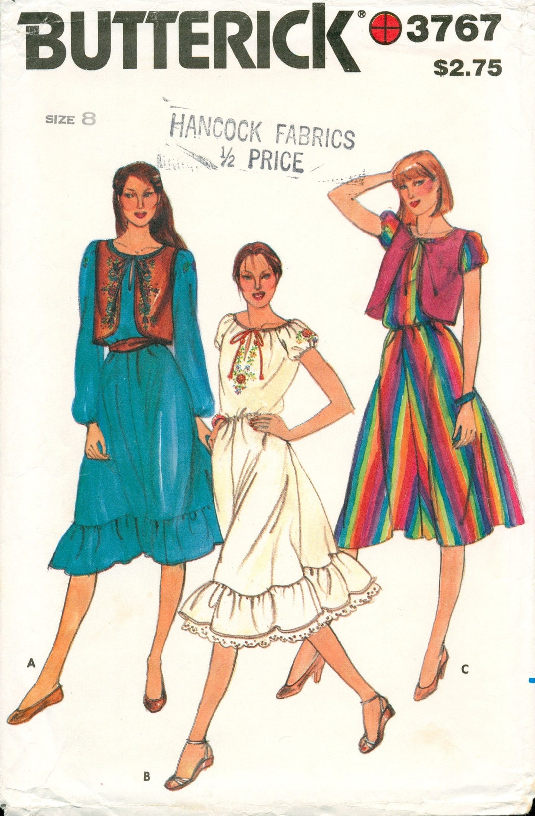 Butterick 3767 Sewing Pattern for Misses Vintage Loose Fitting Vest ...
