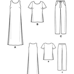 New Look 6566 Sewing Pattern for Misses Sleeveless Ankle Length Tunic ...