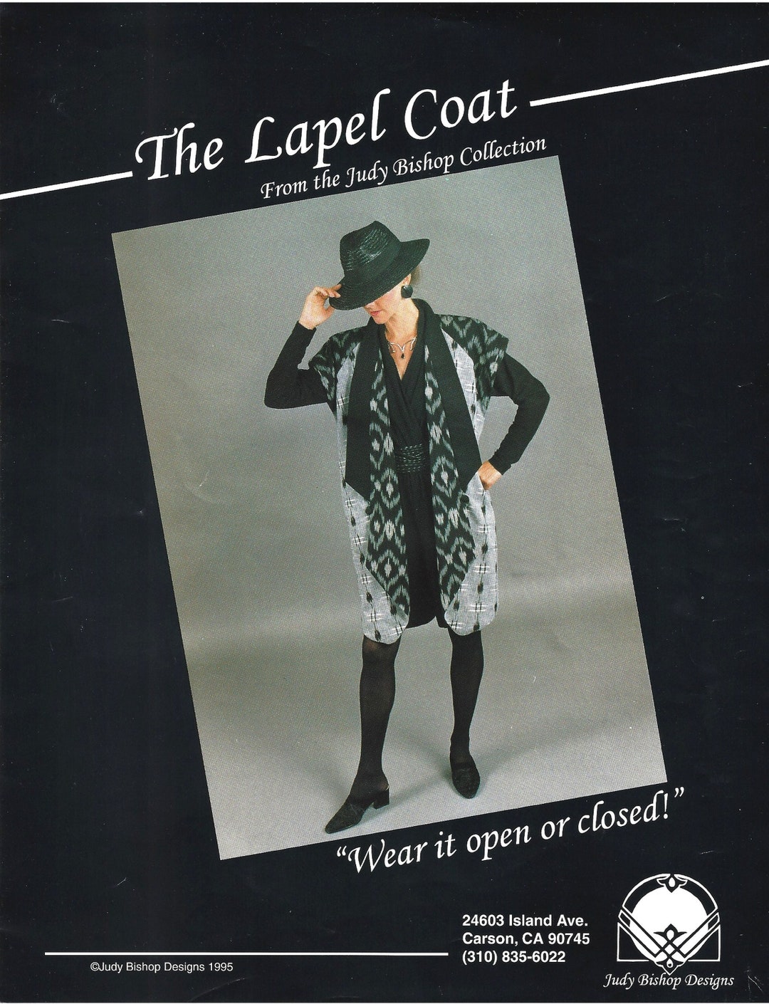 Judy Bishop Designs the Lapel Coat Sewing Pattern Misses Sz XS-XXL ...