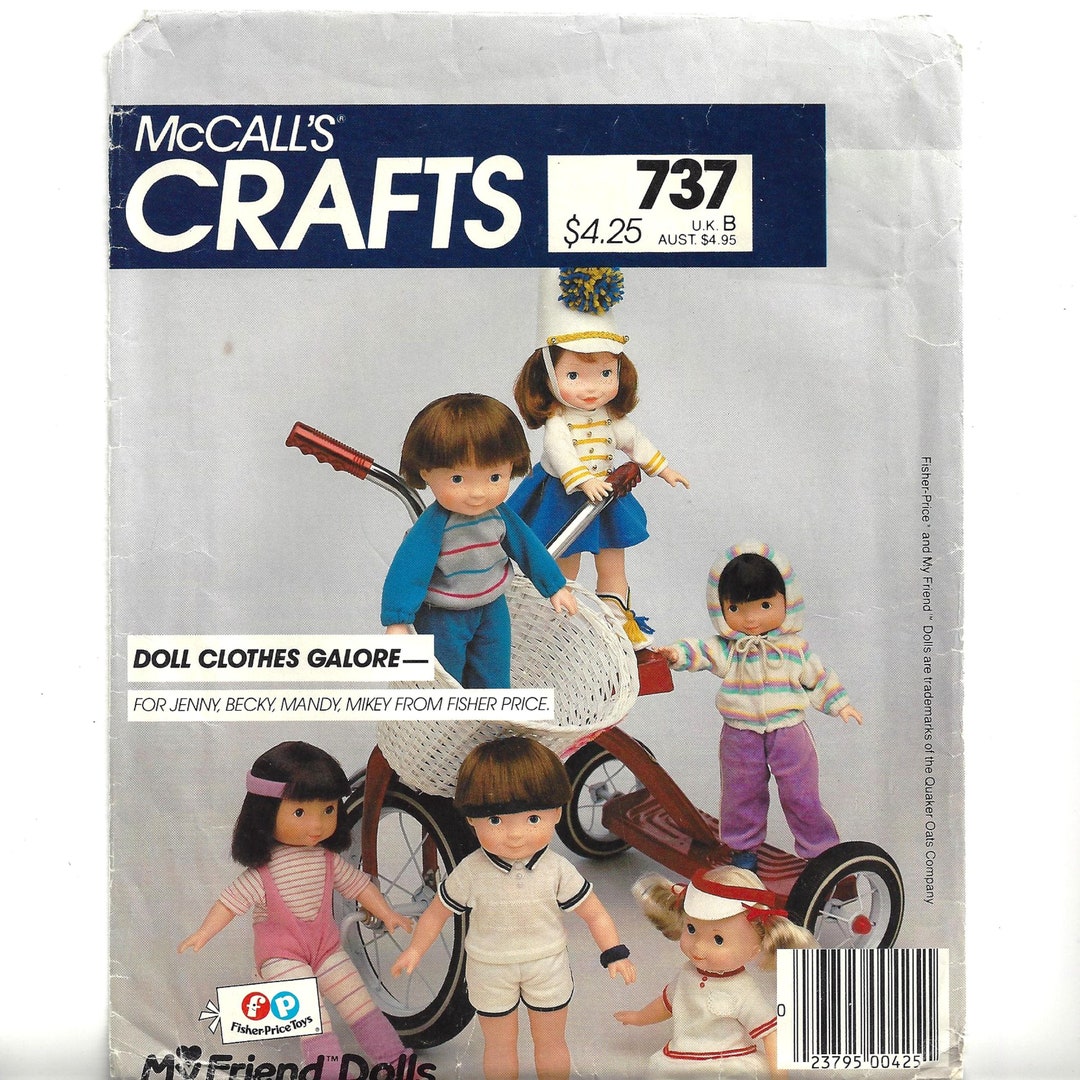 Mccalls 737 Sewing Pattern Vintage 80s Doll Clothes Galore Knit ...