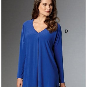 Butterick B6290 Sewing Pattern Misses Very Loose Fitting Pullover Long Sleeve Knit Tops by ...