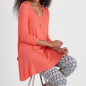 New Look 6439 Sewing Pattern Misses Easy Knit Tunics With Legging Sz XS ...