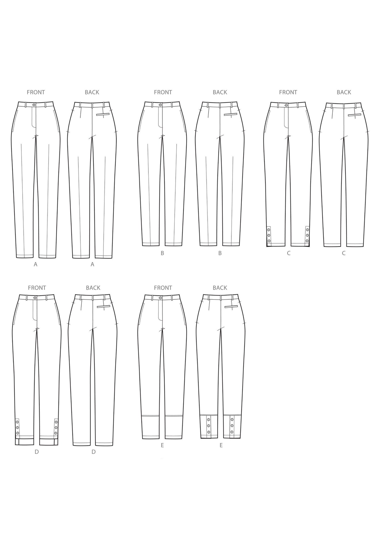 Simplicity S8957 Sewing Pattern Misses Slim Leg Pant With Variations Sz ...