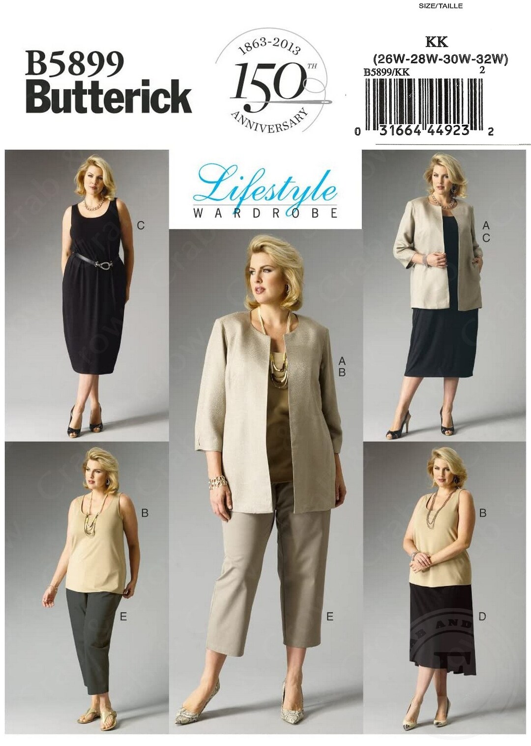 Butterick B5899 Sewing Pattern Womens Plus Size Easy Loose - Etsy