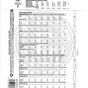 Mccalls M7405 Sewing Pattern for Misses Gathered Neckline Dresses With ...