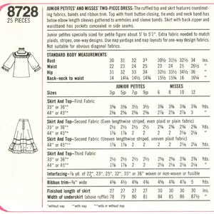 Simplicity 8728 Sewing Pattern for Junior Petite Jessica Mcclintock for ...