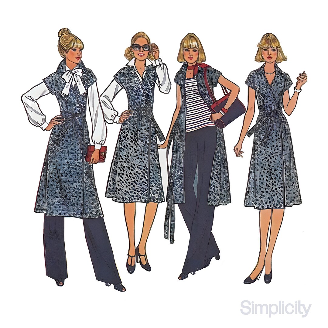 Simplicity 7888 Sewing Pattern Misses Vintage 70s Go Everywhere Front ...