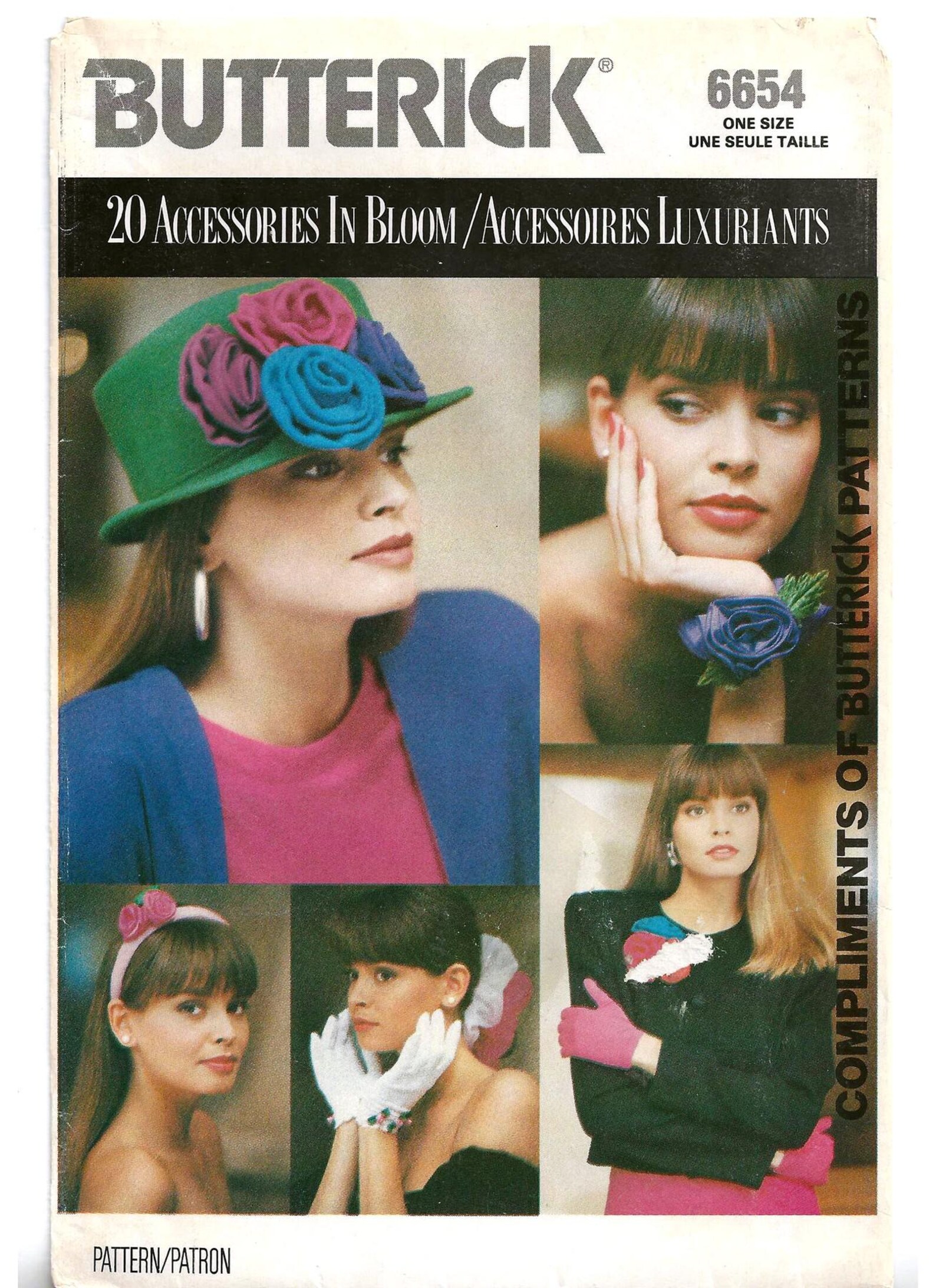 Butterick 6654 Sewing Pattern 20 Accessories in Bloom Large Small ...