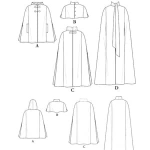 New Look 6535 Sewing Pattern Misses Capes in Four Lengths XS-XL Uncut ...