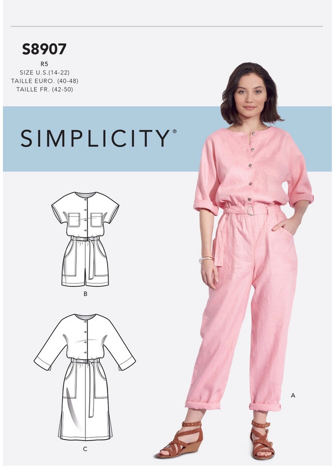 Simplicity S8907 Sewing Pattern Misses Jumpsuit Romper Dress in Two ...