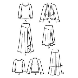 Simplicity 1761 Sewing Pattern Misses Skirt in Two Lengths Jacket and ...
