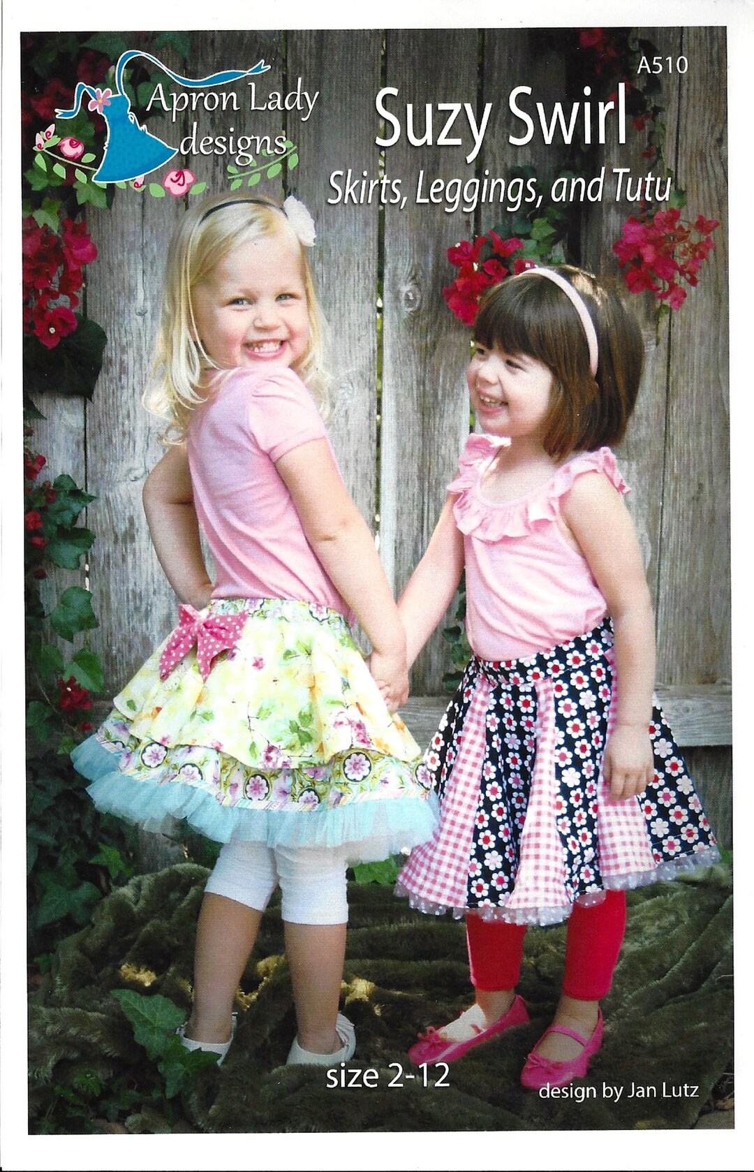 Apron Lady Designs A510 Sewing Pattern for Girls Suzy Swirl Skirt ...