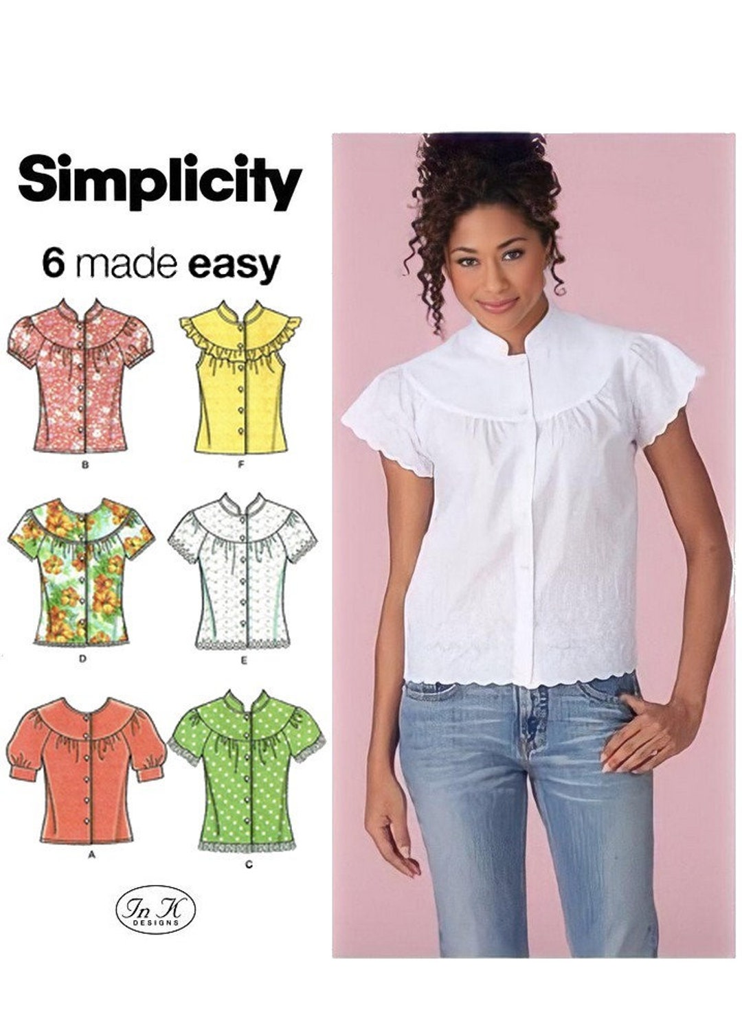 Simplicity 4122 Sewing Pattern Misses Blouse With Sleeve and - Etsy