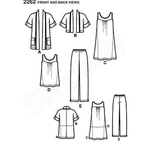 Simplicity 2262 Sewing Pattern Misses Pullover Dress or Tunic Pull on ...