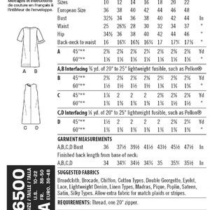 New Look 6500 Sewing Pattern Misses Dress With Neckline Sleeve and ...