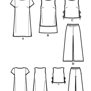 New Look 6461 Sewing Pattern for Misses Easy Dress Tunic Top and ...