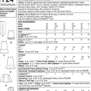 Simplicity 1724 Sewing Pattern Toddlers Jumper or Top Jacket Fleece Hat ...