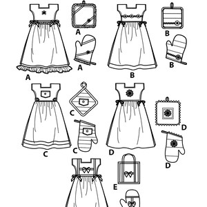 Simplicity 8109 Sewing Pattern for Kitchen Accessories Towel Dresses ...