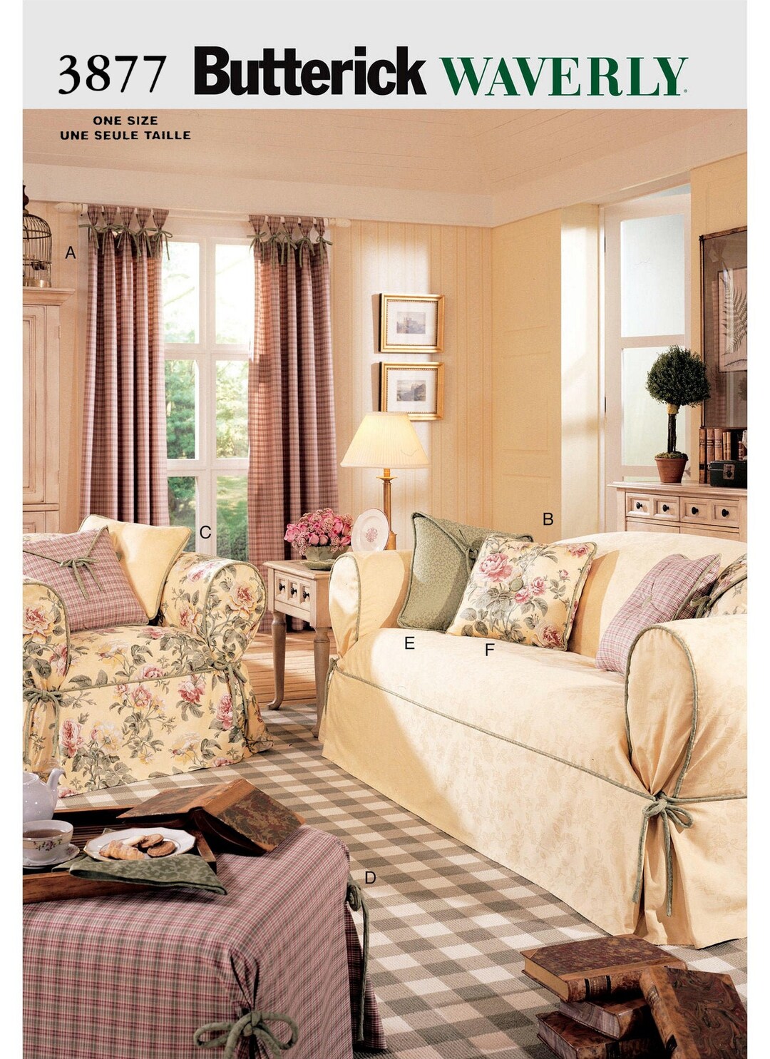 Butterick 3877 Sewing Pattern for Drapes Slipcovers and Pillows by ...
