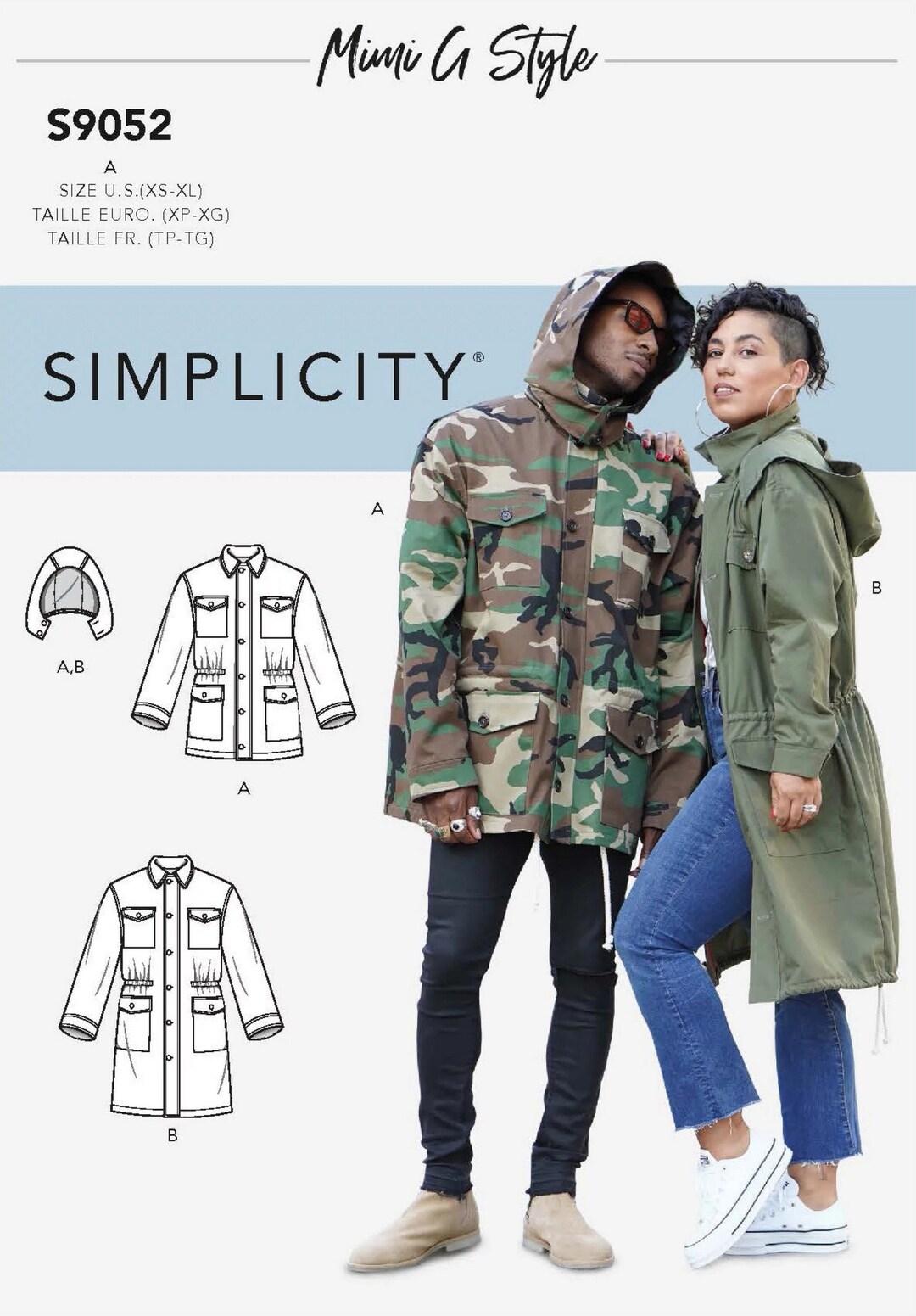 Simplicity S9052 Sewing Pattern for Misses and Mens Jacket in Two ...