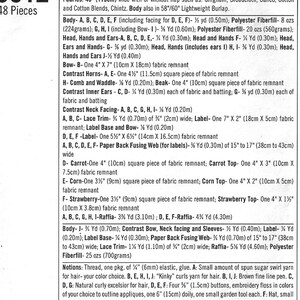 Simplicity 9612 Sewing Pattern for Feed Sack Dolls in Three Sizes Uncut ...