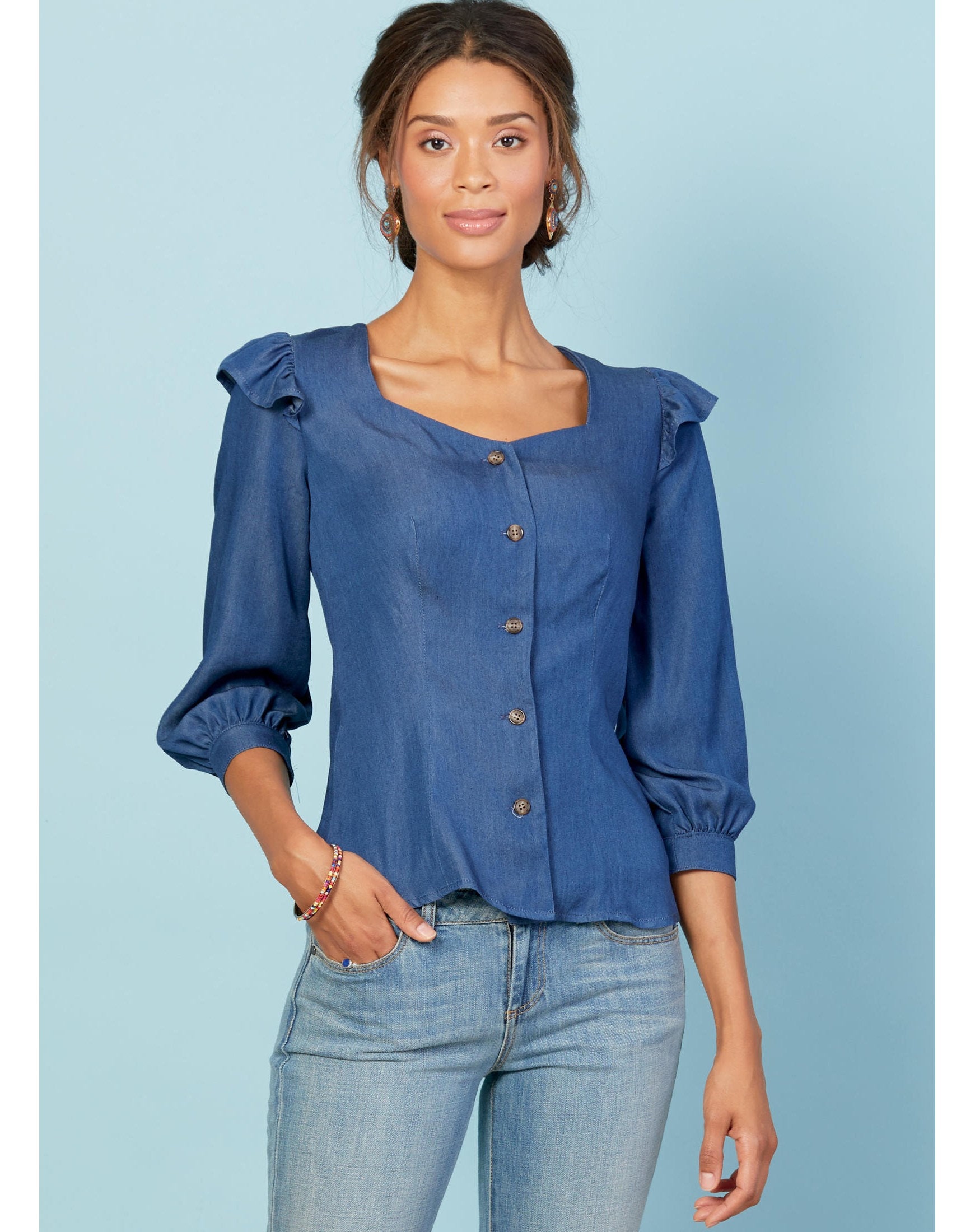 Mccalls M7900 Sewing Pattern Misses Easy Fitted Button Front - Etsy