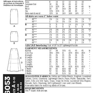New Look 6053 Sewing Pattern for Misses Easy Two Hour Skirts With ...