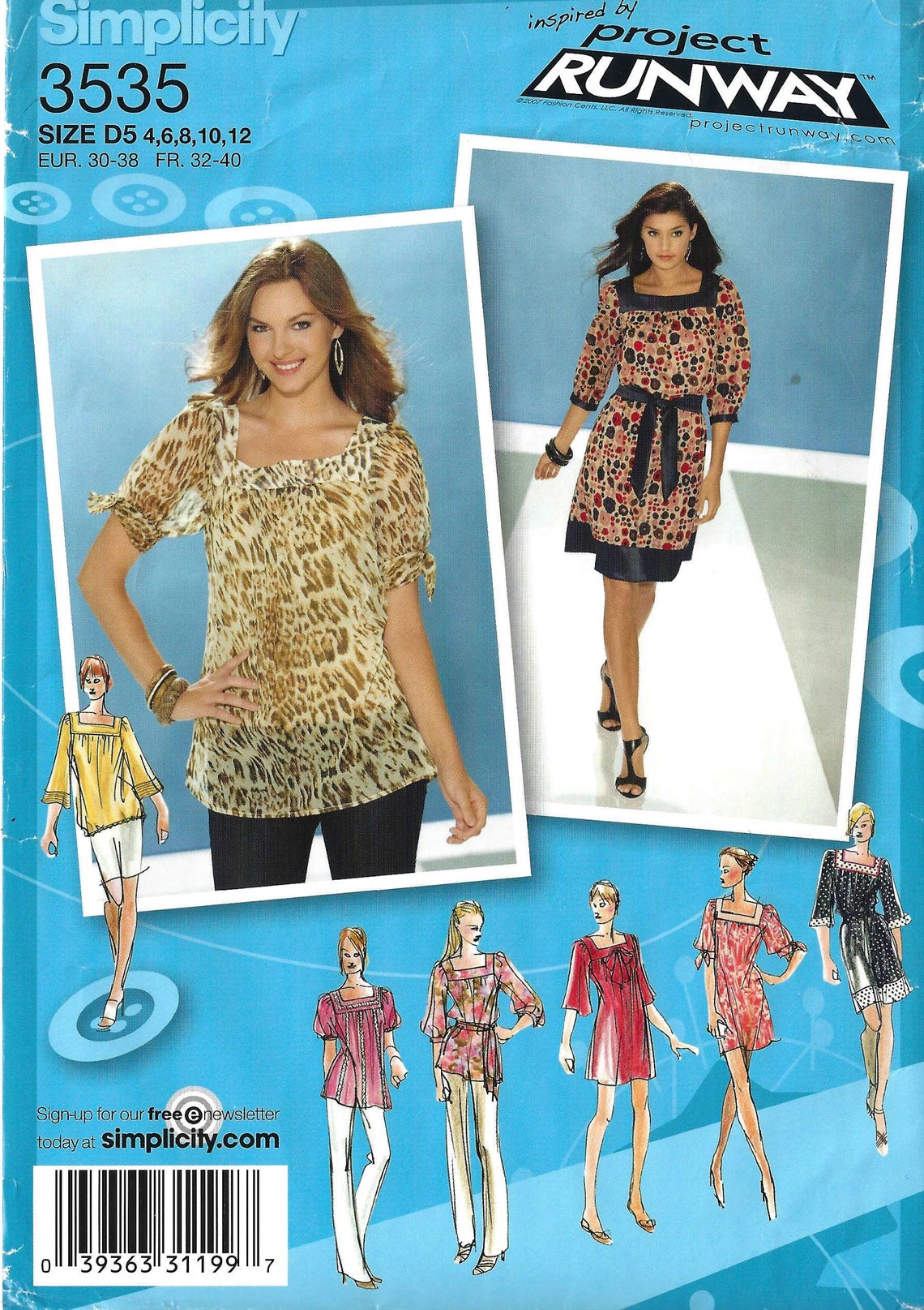 Simplicity 3535 Sewing Pattern Misses Project Runway Dress - Etsy