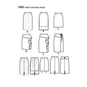 Simplicity 1465 Sewing Pattern Misses Slim Skirt in Two Lengths ...