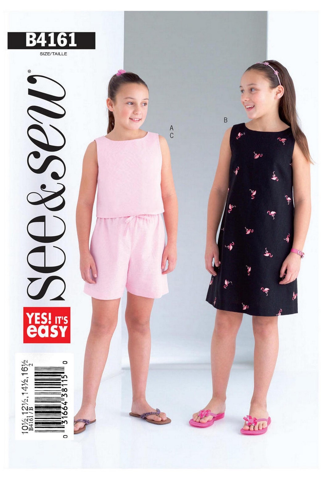 Butterick B4161 Sewing Pattern Very Easy Back Keyhole Top Dress and ...