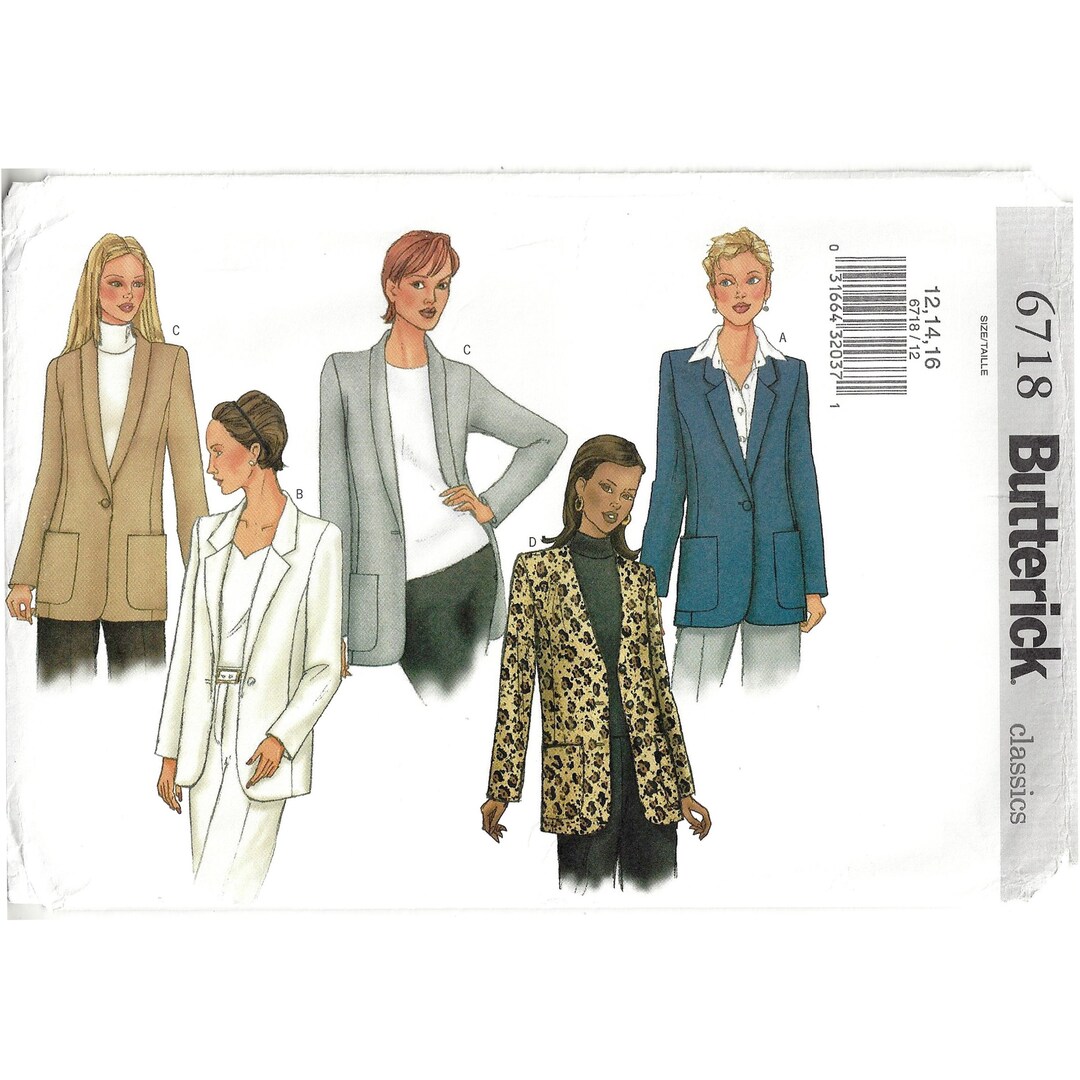 Butterick 6718 Sewing Pattern Misses Semi Fitted Below Waist - Etsy