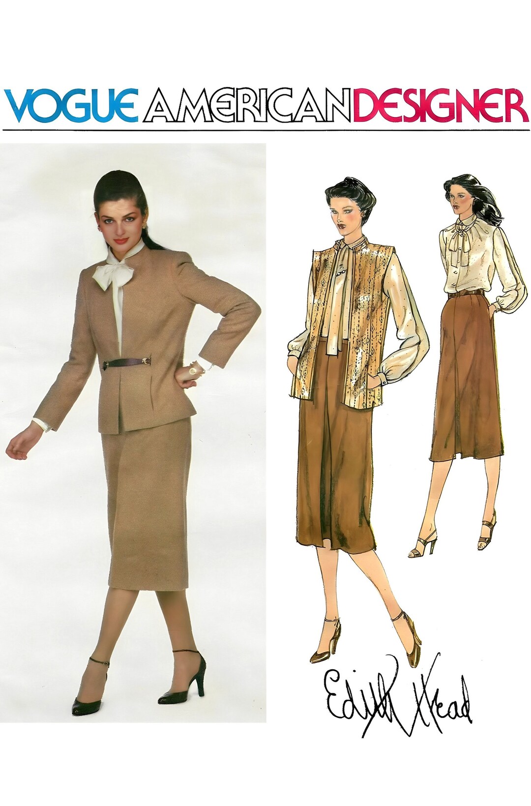 Vogue 2220 Sewing Pattern Misses Vintage 70s Jacket or Vest Skirt ...