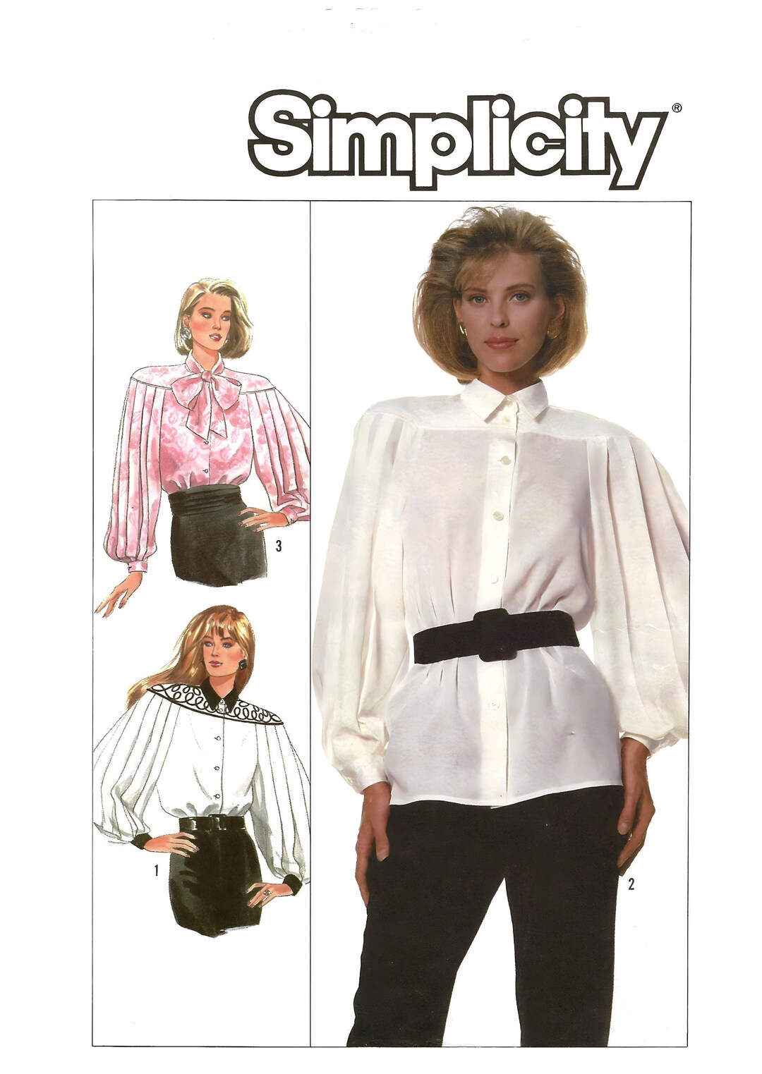 Simplicity 8358 Sewing Pattern Misses Vintage 80s Pleasted - Etsy