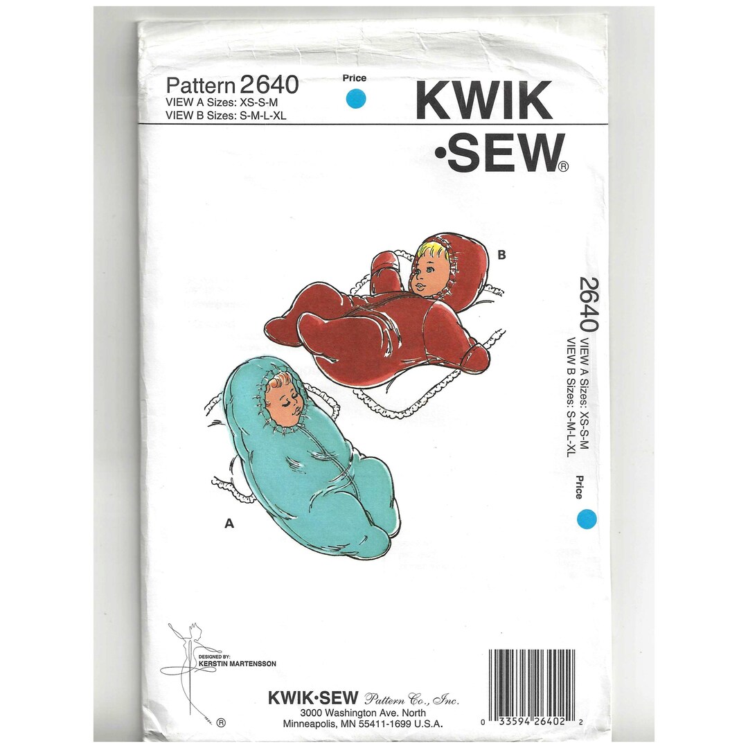 Kwik Sew 2640 Sewing Pattern for Baby One Piece Jumpsuit Uncut - Etsy