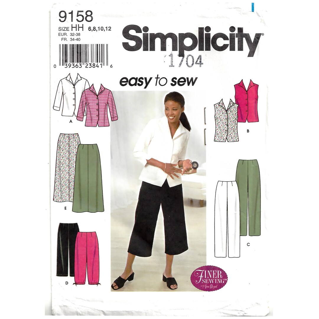 Simplicity 9158 Sewing Pattern Easy to Sew Basic Wardrobe Separates ...