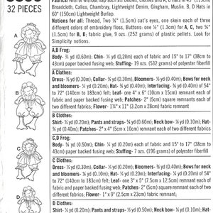 Simplicity 5599 Sewing Pattern for Stuffed Frogs and Clothes Two Sizes ...