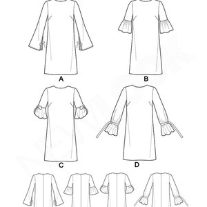 New Look 6524 Sewing Pattern for Misses Dress With Sleeve Variations Sz ...
