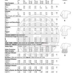 Simplicity S8172 Sewing Pattern Misses Fashion Kimonos With Length ...