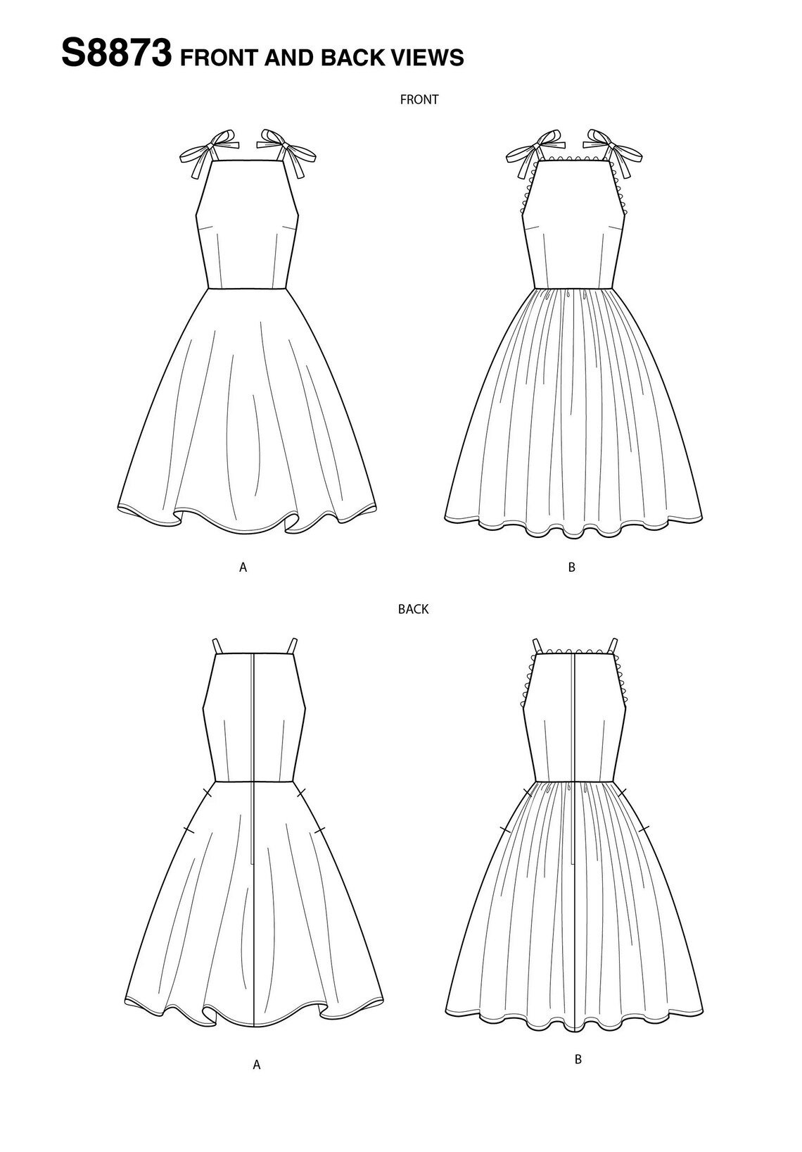 Simplicity S8873 Sewing Pattern Misses Sleeveless Tie Shoulder | Etsy