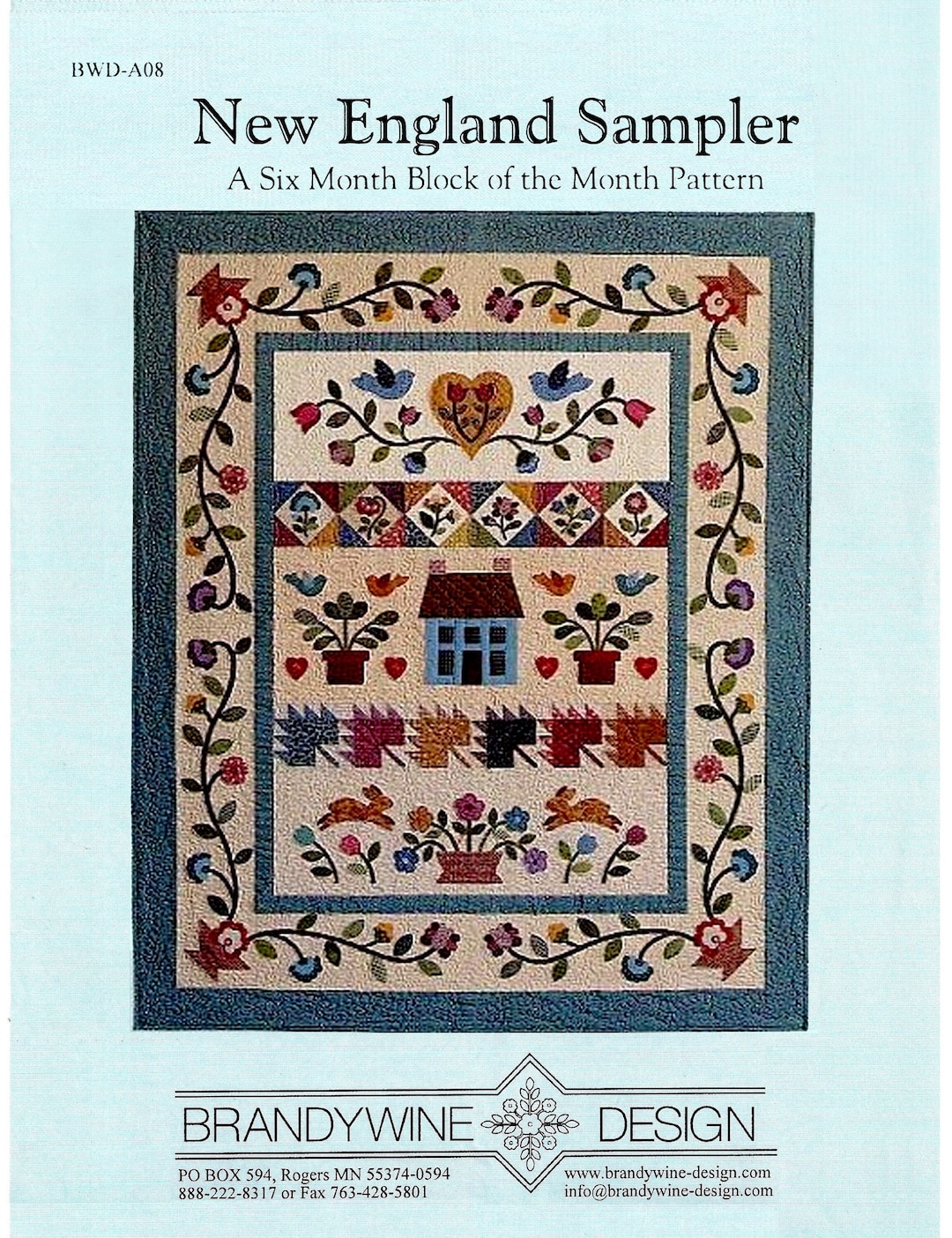 New England Sampler Quilt Pattern BWD-A08 Brandywine Design - Etsy