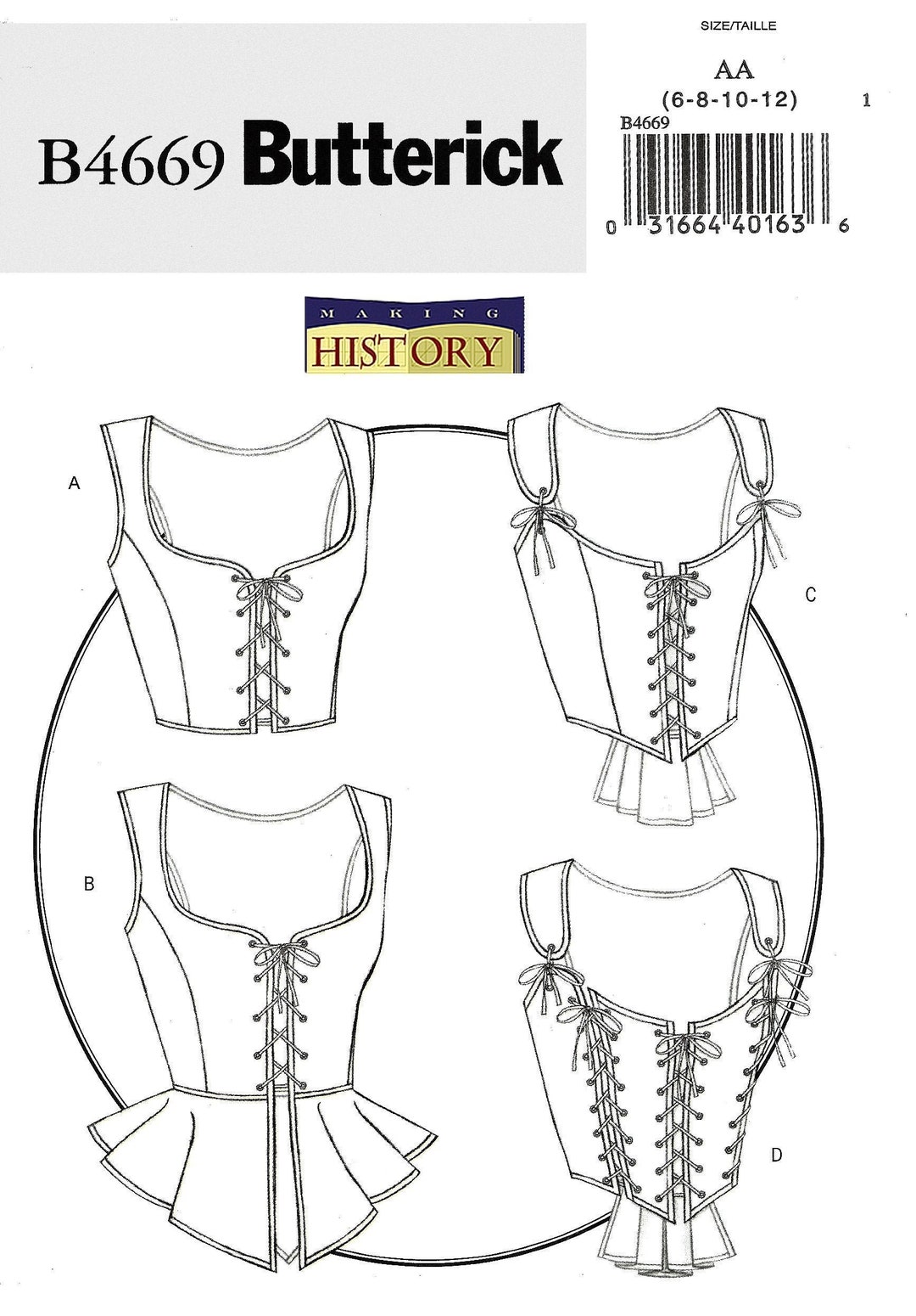 Butterick B4669 Sewing Patterns Making History Misses Lined - Etsy