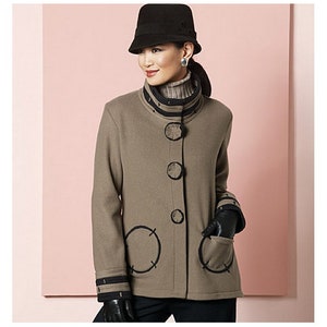 Vogue V8676 Sewing Pattern Misses Loose Fit High Neckline Unlined ...