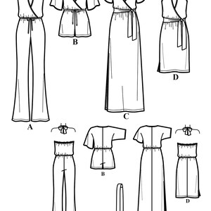 Simplicity 8333 Sewing Pattern Misses Easy to Sew Knit Jumpsuit and ...