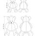 Simplicity S9307 Sewing Pattern for Plush Bears Stuffed Animals in Two ...
