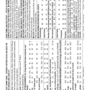 Simplicity 8516 Sewing Pattern for Misses Skinny Jeans for Slim Average ...