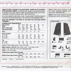 Simplicity 8039 Sewing Pattern Misses Vintage 70s Simple to Sew ...