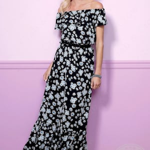 Butterick B6451 Sewing Pattern Misses Gathered Elastic Neckline Blouson ...