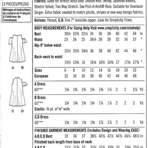 Simplicity 8383 Sewing Pattern Misses Knit Trapeze Dress With Neckline ...