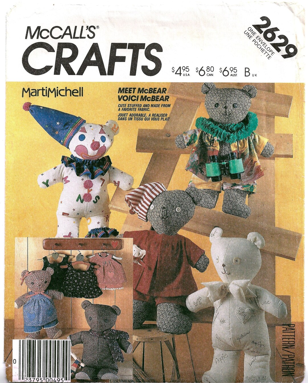 Mccalls 2629 Sewing Pattern for Mcbear Package and Clothes - Etsy