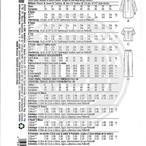 Simplicity S9113 Sewing Pattern Misses Tunics Top and Pull on Pants Sz ...